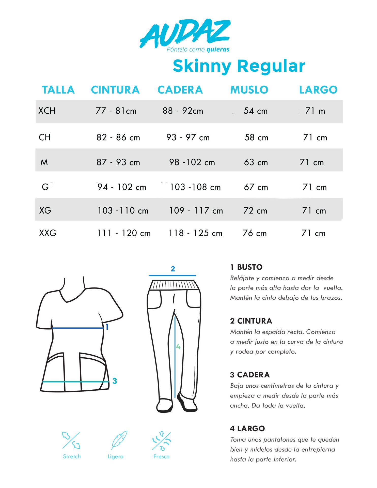 Guía de tallas Mujer | MEDIFORM